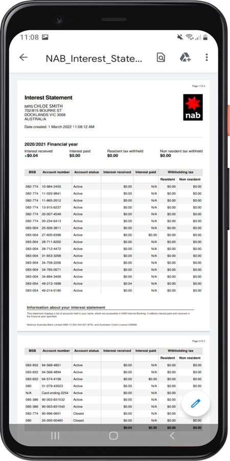 How to download an interest statement | Online banking guide - NAB