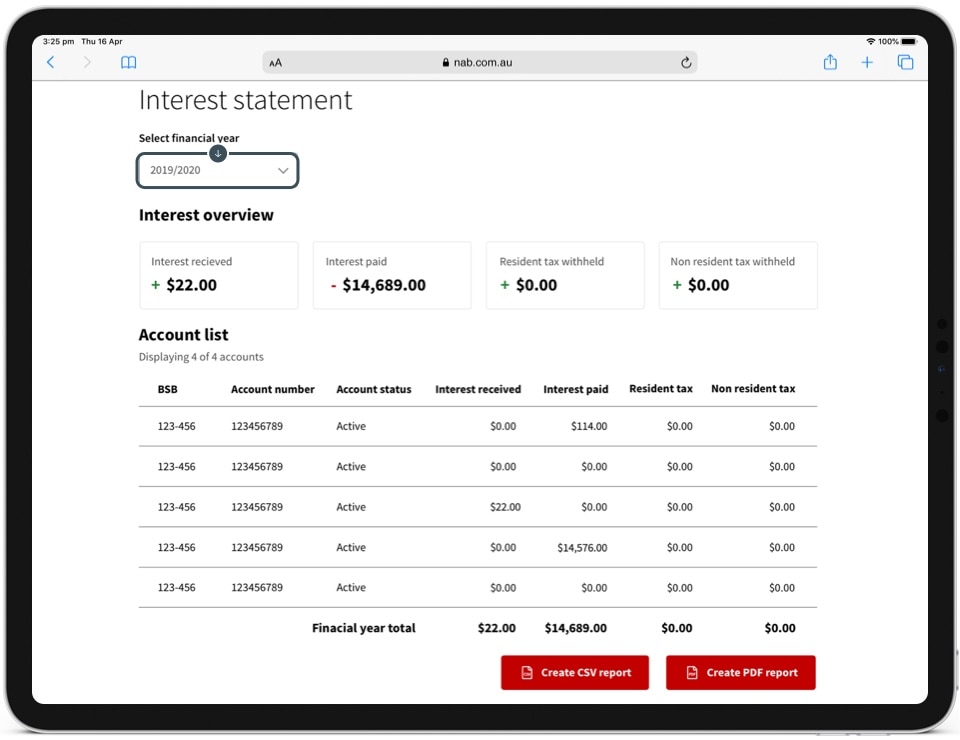 How to download your interest statement | Internet banking help guide - NAB